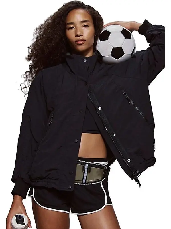 Free People Field Tripper Fleece Lined Jacket - Black Combo