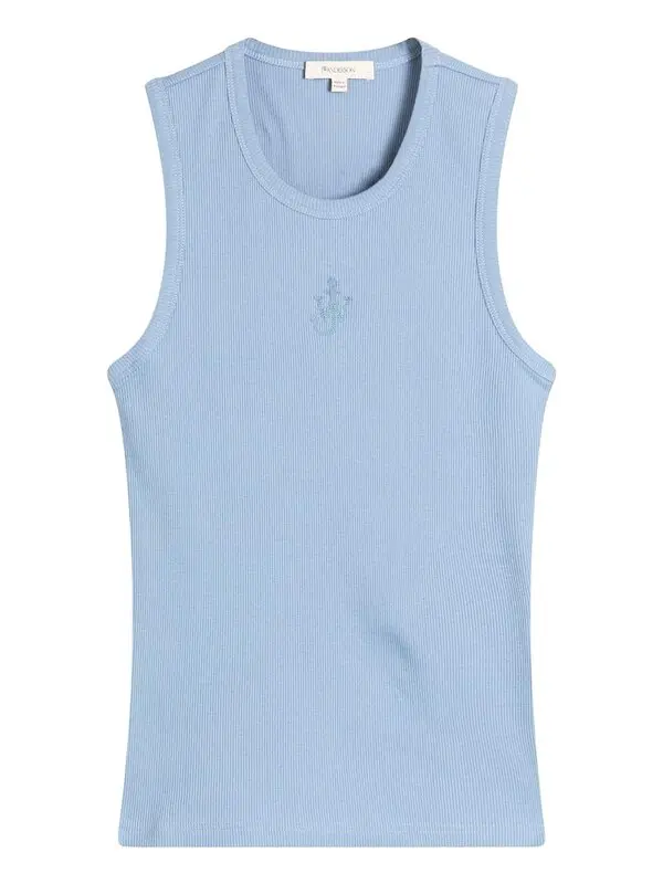 JW Anderson Anchor Embroidery Vest - Steel Blue