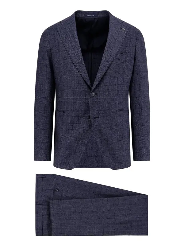 Tagliatore Vesuvio Prince Of Wales Suit - Blue