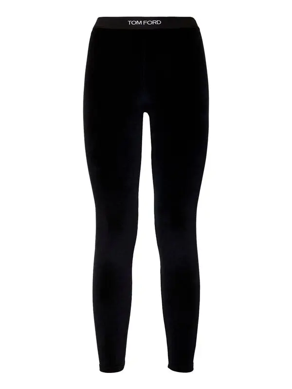 TOM FORD Velvet Leggings - Blue