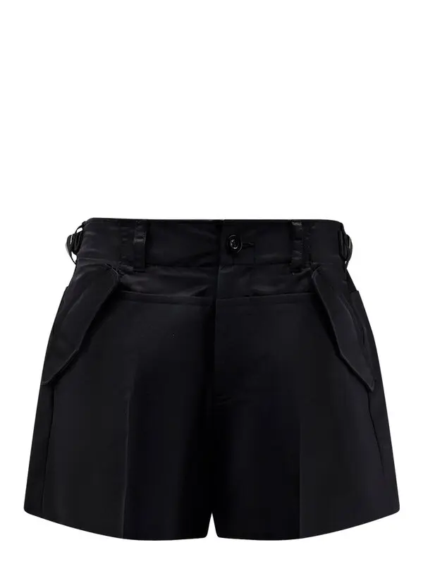 Sacai Wool Blend Shorts - Black