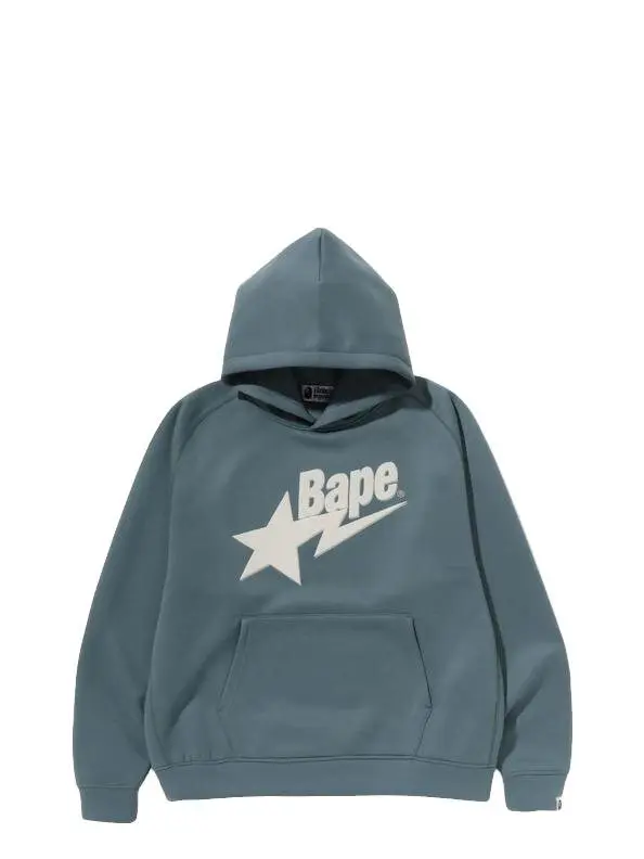 BAPE Double Knit Circle Logo Relaxed Fit Hoodie - Grey