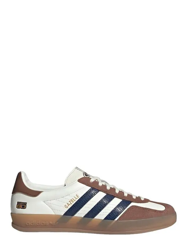 Adidas Gazelle Indoor 60th Anniversary Sneakers - Off White/dark Blue/preloved Brown
