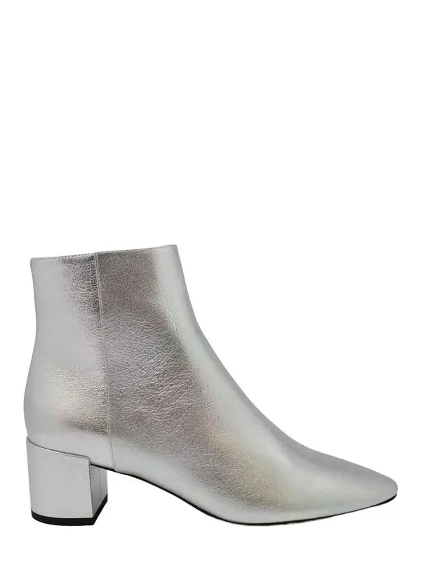 Saint Laurent Loulou Ankle Boots - Silver