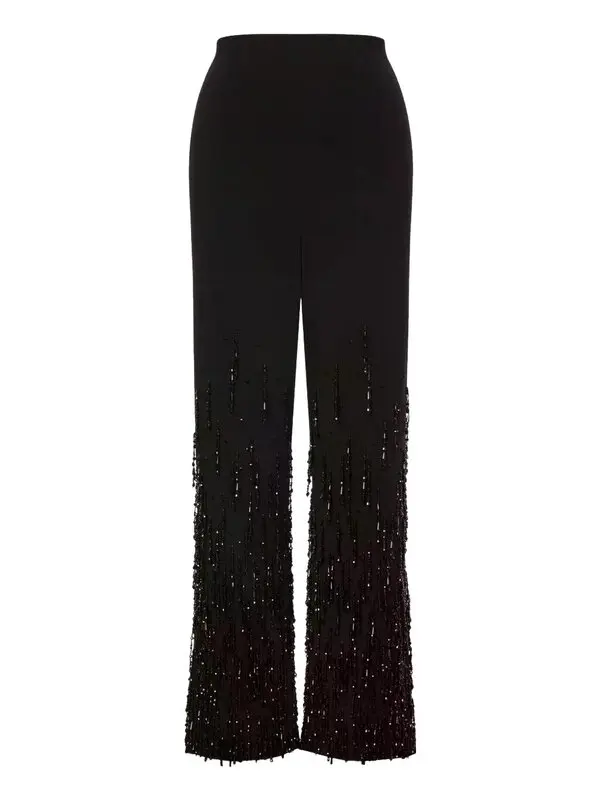 Alberta Ferretti Bead-detailing Trousers - Black