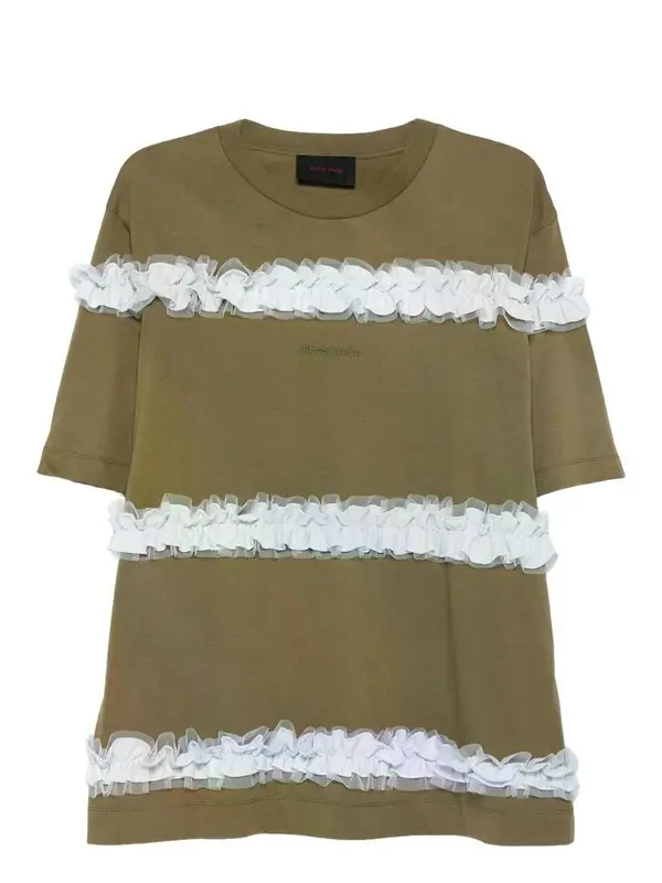 Simone Rocha Ruffle-detail T-shirt - Green