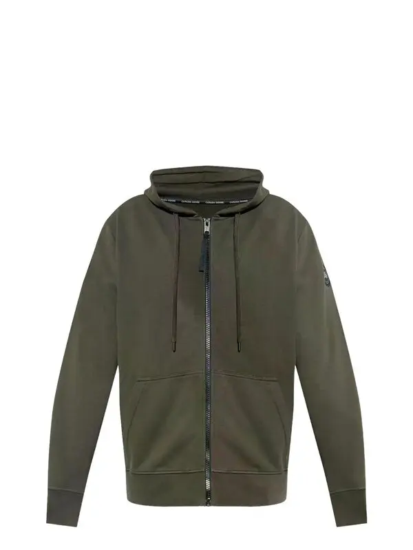 Canada Goose Huron Logo-patch Zip-up Hoodie - Green
