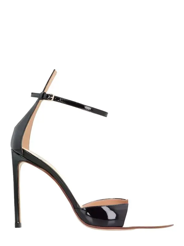 FRANCESCO RUSSO 105mm Patent Leather Ankle-strap Pumps - Black