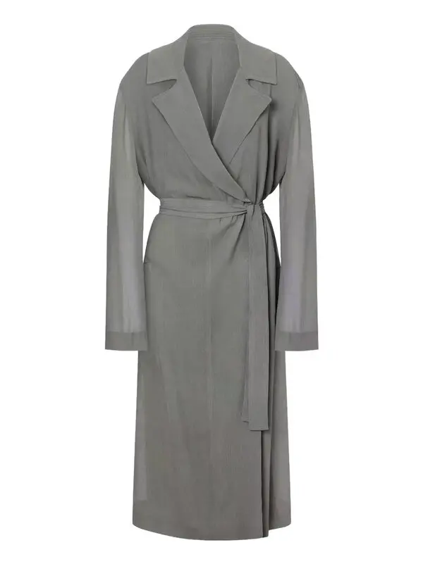 Alberta Ferretti Belted Coat - Grey