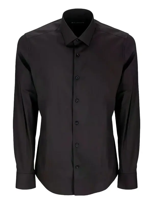 RAF MOORE Long-sleeve Button-down Shirt - Black