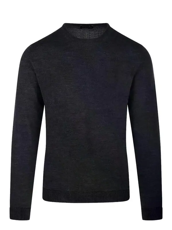 ROBERTO COLLINA Crew-neck Long-sleeve Sweater - Black