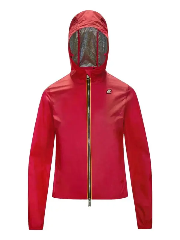K-WAY Hooded Zip-front Jacket - Red