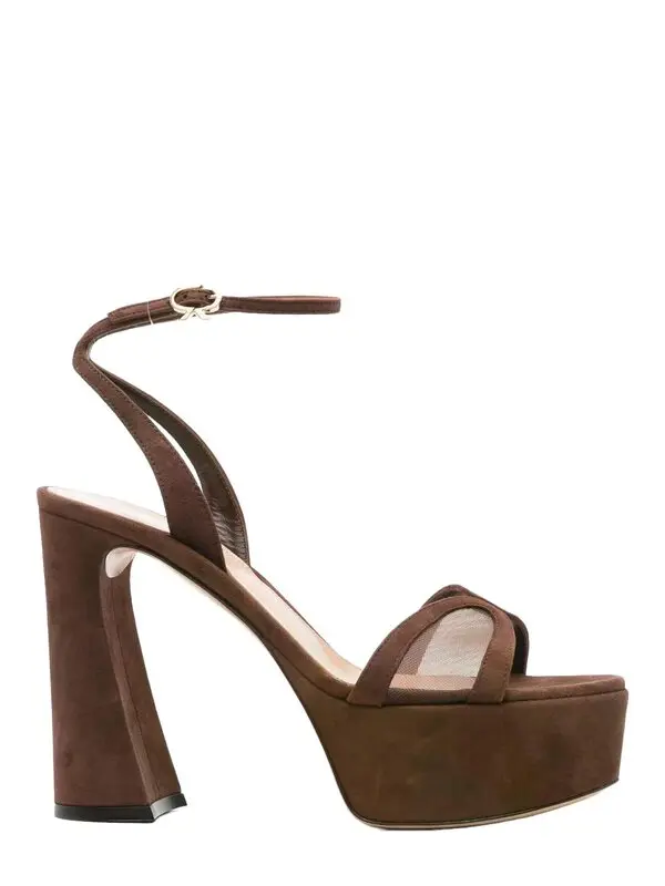 GIANVITO ROSSI 125mm Platform Sandals - Brown