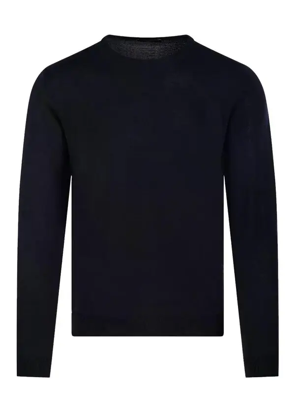 ROBERTO COLLINA Crew-neck Long-sleeve Sweater - Blue