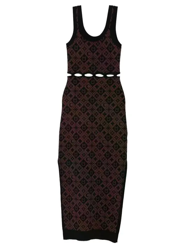 Nanushka Cut-out Patterned Midi Dress - Brown