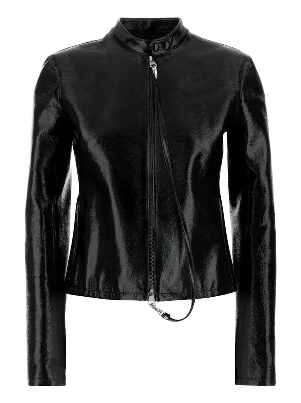 COURREGES City Vinyl-effect Jacket - Black