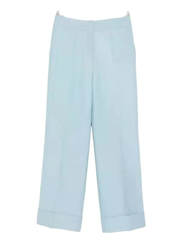 Valentino Garavani Cuffed-hem Tailored Trousers - Blue