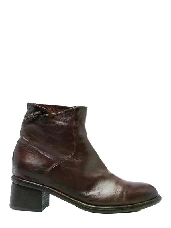 KING TARTUFOLI 50mm Zip-detail Block-heel Boots - Brown