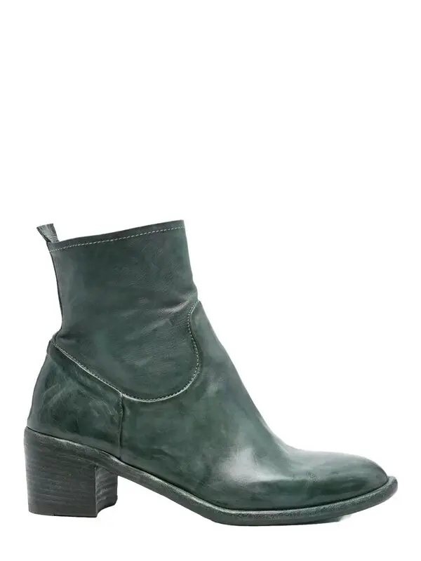 KING TARTUFOLI 60mm Zip-detail Block-heel Boots - Green