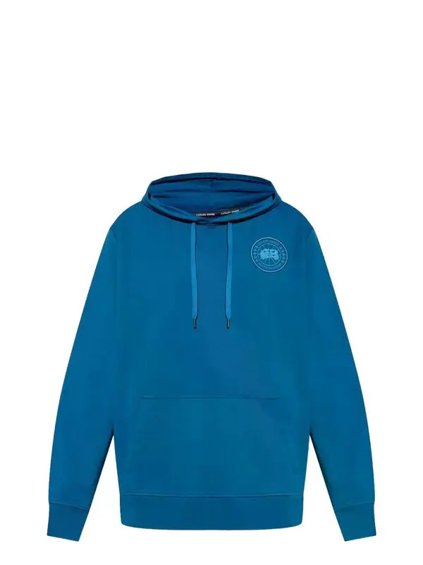 Canada Goose Huron Embroidered-logo Hoodie - Blue