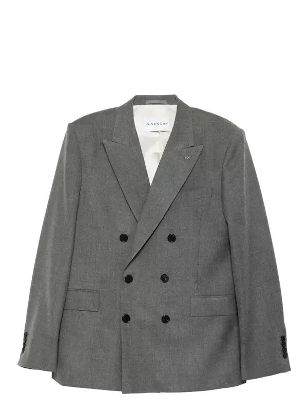 Givenchy Peak-lapel Wool Blazer - Grey