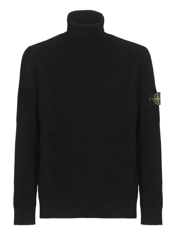 Stone Island Wool Sweater - Black