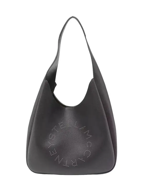 Stella McCartney Logo Slouchy Hobo Shoulder Bag - Grey