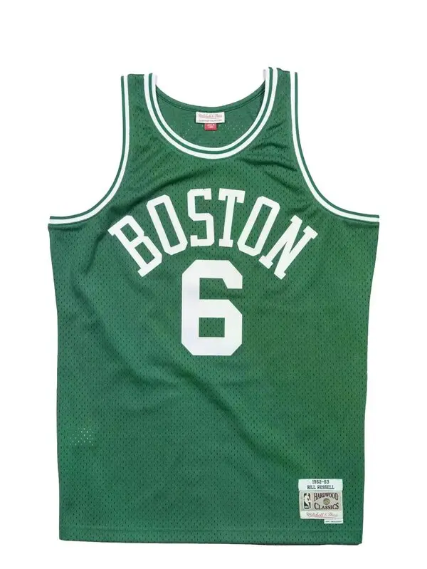 Mitchell & Ness 1962 Bill Russell Celtics Road Swingman Jersey - Green