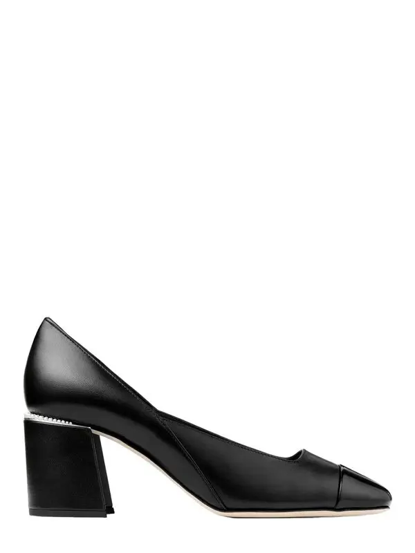 JIMMY CHOO 60mm Jenson Embellished Cap-toe Pumps - Black