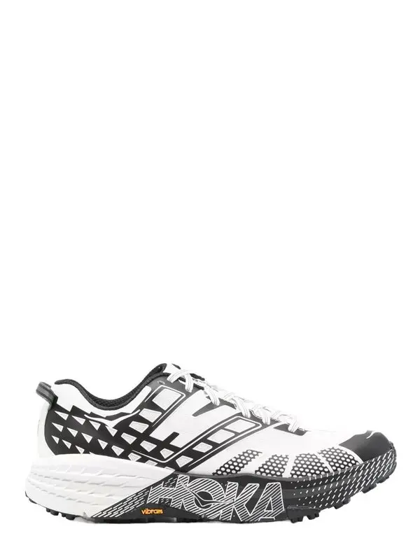 Hoka Geometric-pattern Low-top Sneakers - White