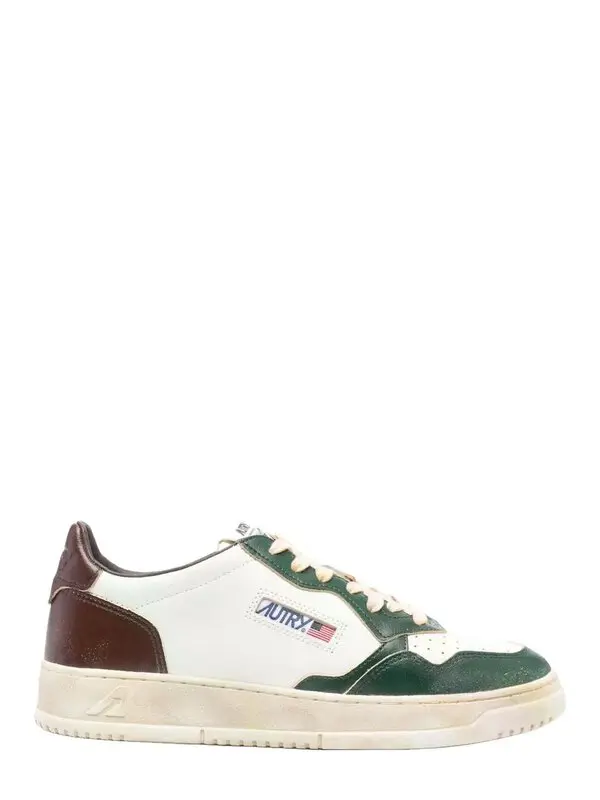 AUTRY Leather-panelled Sneakers - White