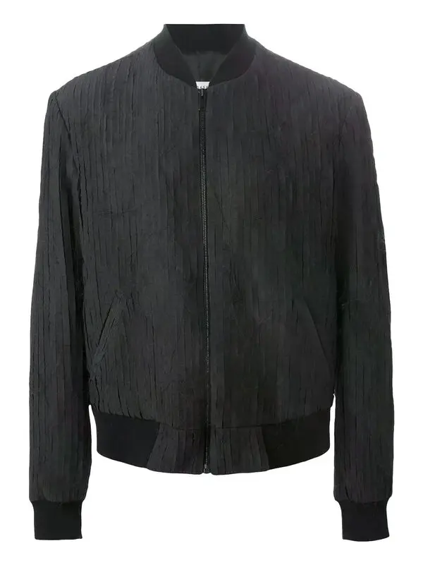 MAISON MARGIELA Striped Panel Bomber Jacket - Black