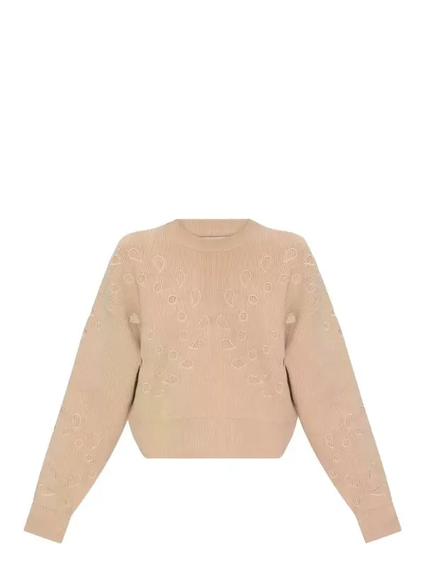 Ulla Johnson Vanessa Cut-out Ribbed Sweater - Neutrals