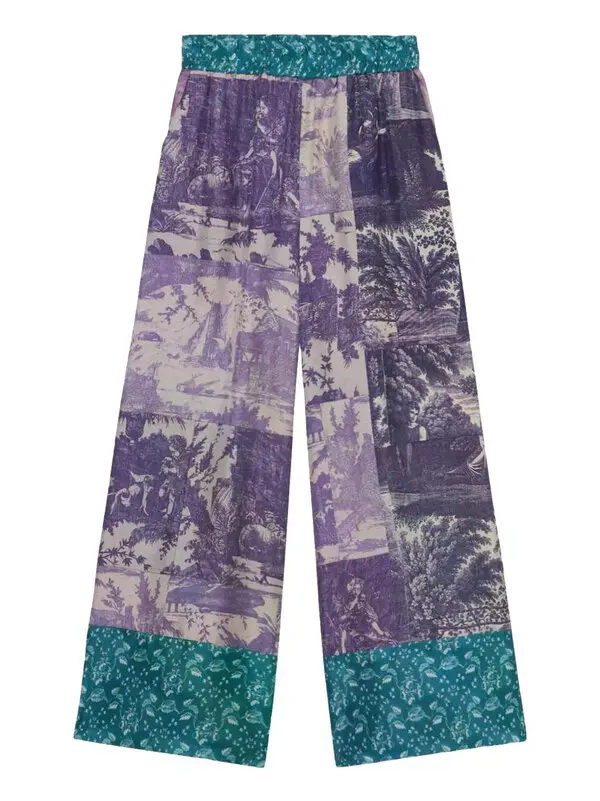 PIERRE-LOUIS MASCIA Aloe Palazzo Pants - Purple