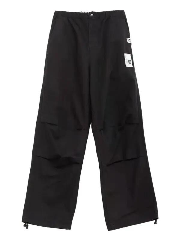 Mihara Yasuhiro Patch-pocket Ripstop Trousers - Black