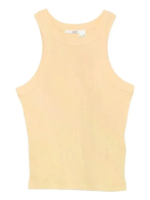 Ba&sh Round-neck Tank Top - Yellow