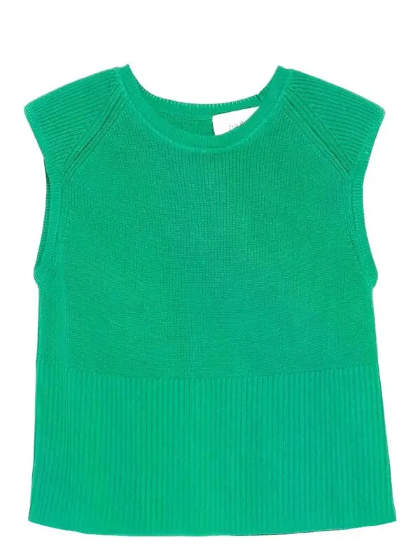 Ba&sh Esma Ribbed-knit Sleeveless Tank Top - Green