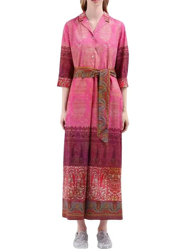 PIERRE-LOUIS MASCIA Diomedes Belted Shirt Dress - Pink