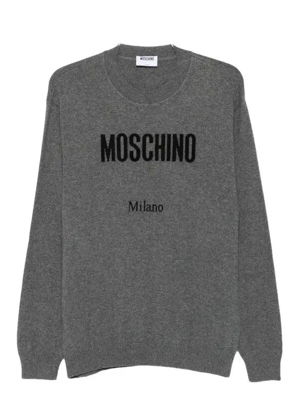 Moschino Logo-print Sweater - Grey
