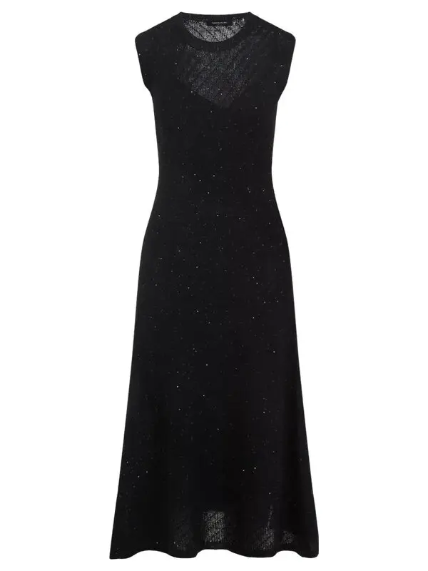 Fabiana Filippi Sparkle-embellished Sleeveless Dress - 825 Nero