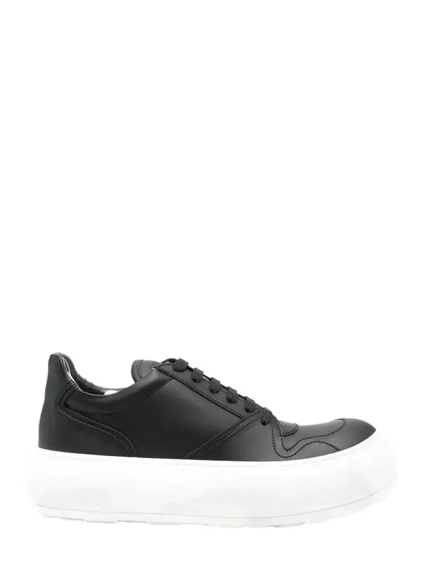 Moschino Leather Platform Sneakers - Black