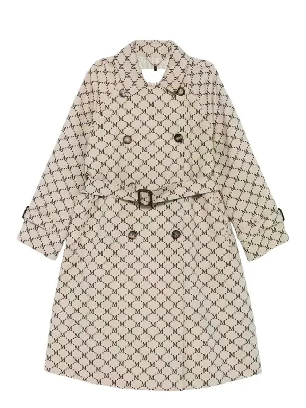 Max Mara Monogram Double-breasted Trench Coat - Neutrals