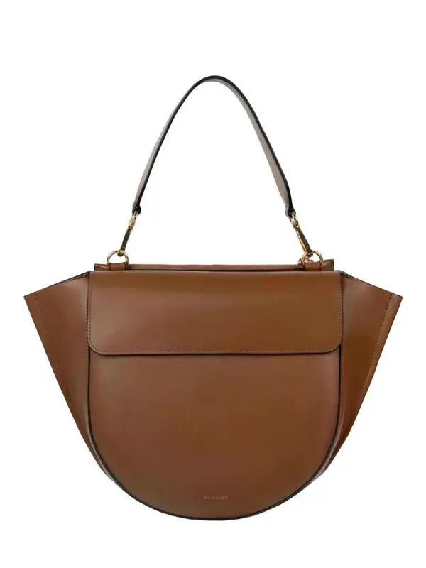 WANDLER Medium Hortensia Curved-frame Shoulder Bag - Brown