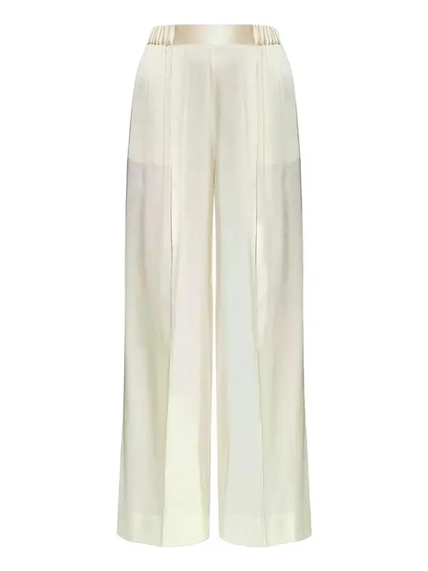 FORTE_FORTE Pleated Straight-leg Trousers - Neutrals