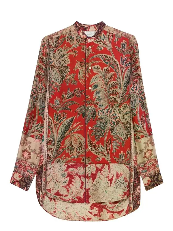 PIERRE-LOUIS MASCIA Paisley-print Shirt - Red