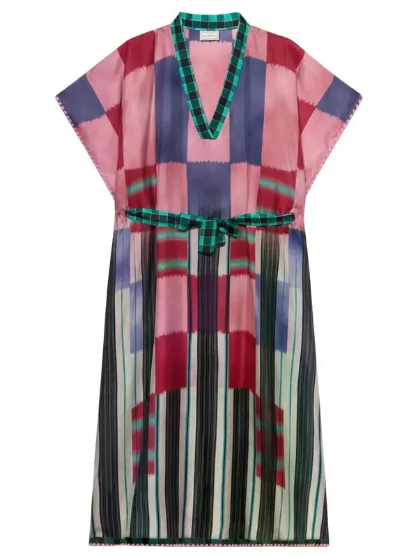 PIERRE-LOUIS MASCIA Abstract-print Maxi Dress - Pink