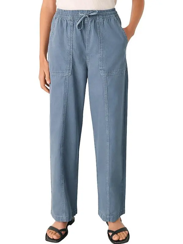 Whistles Contrast Stitch Pants - Blue