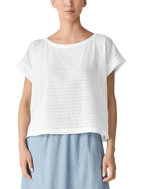 Eileen Fisher Textured Top - White