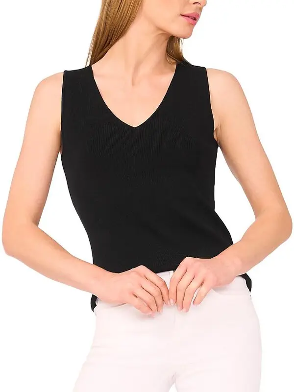 Ted Baker London V-neck Sleeveless Top - Rich Black