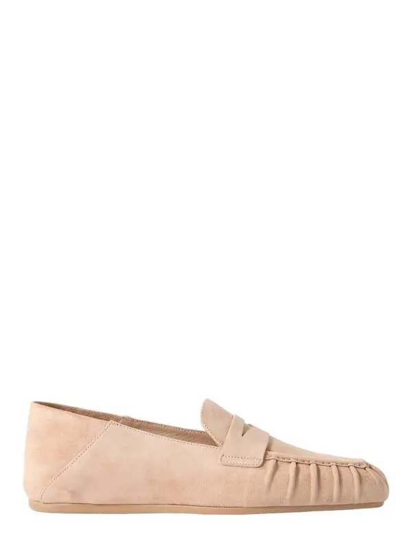 STUART WEITZMAN Brooks Collapsible-heel Loafers - Neutrals